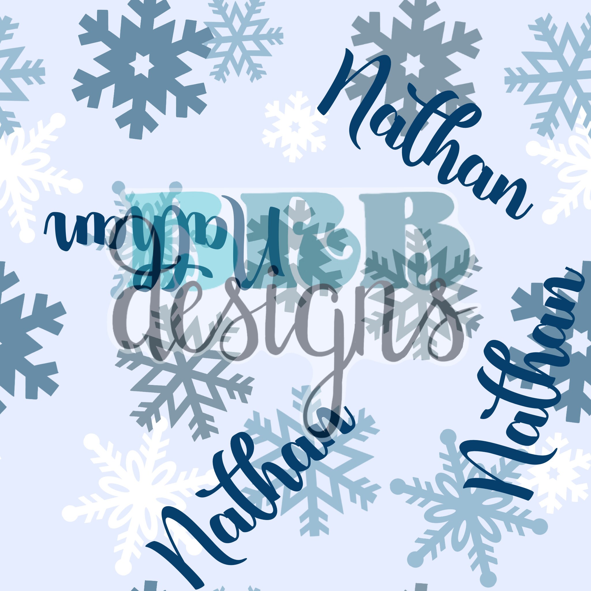 Drawing & Illustration Digital Custom Name Snowflake seamless file etna ...