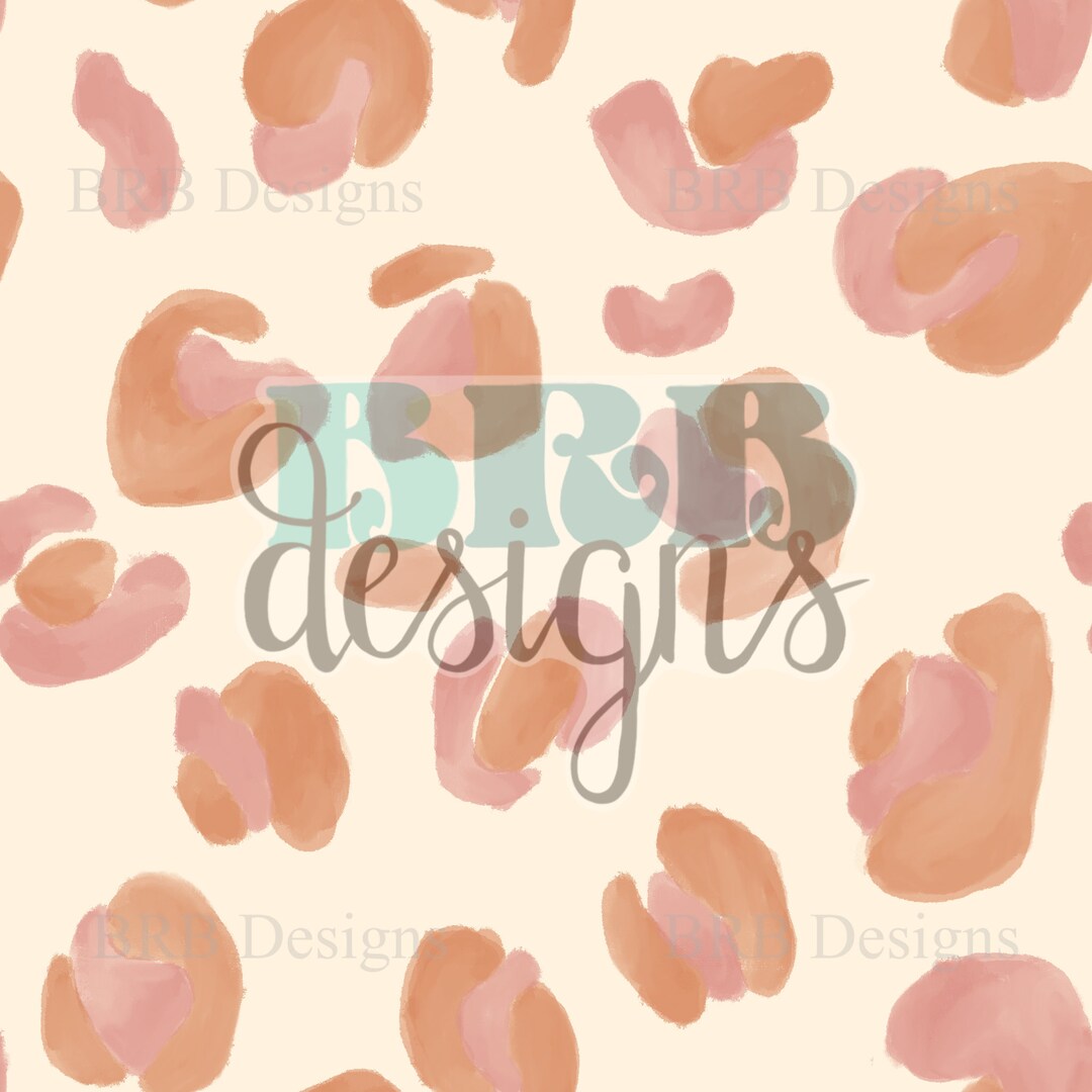 Pink and Orange Watercolor Seamless PNG File - Etsy