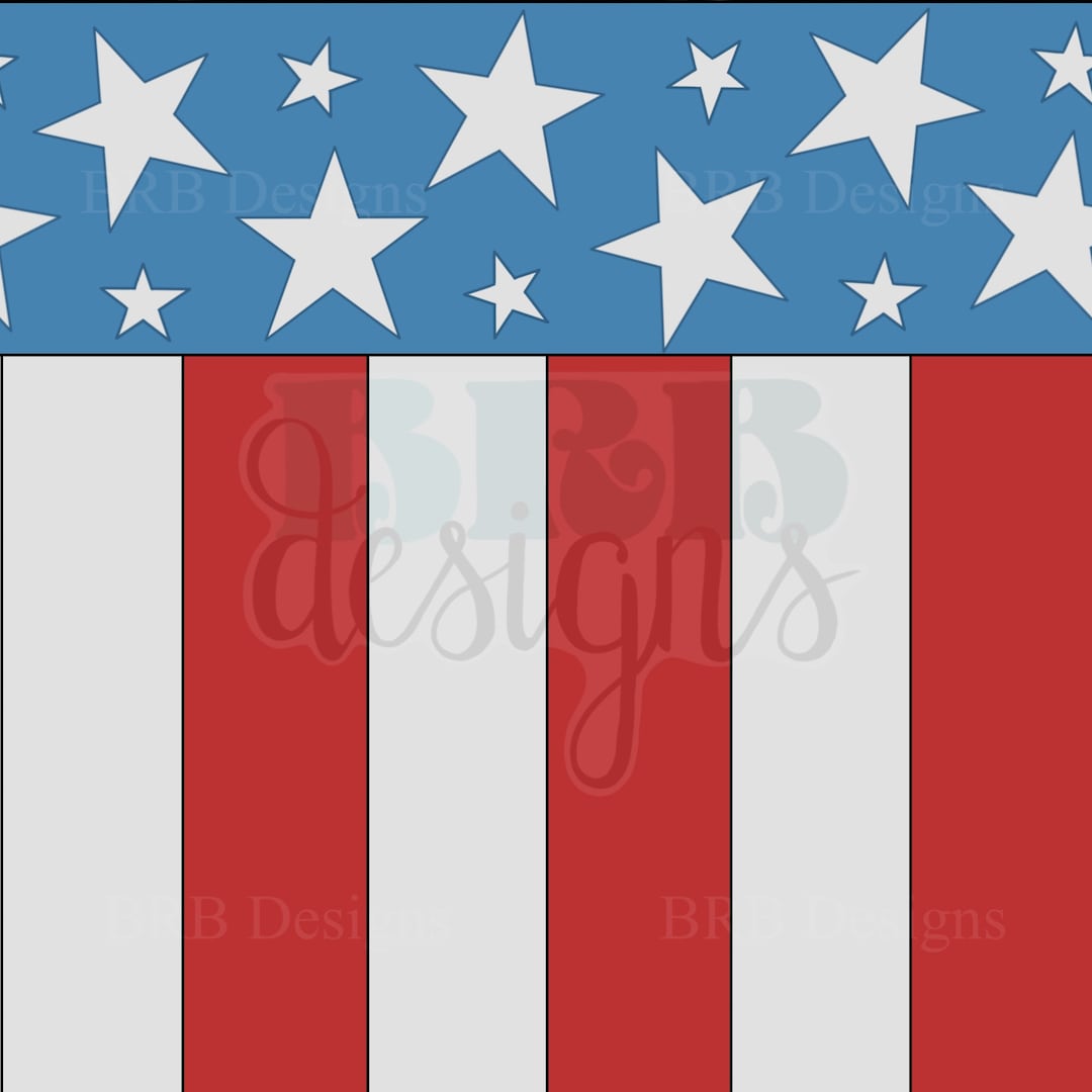 Stars and Stripes Hand Drawn Digital PNG Seamless File - Etsy