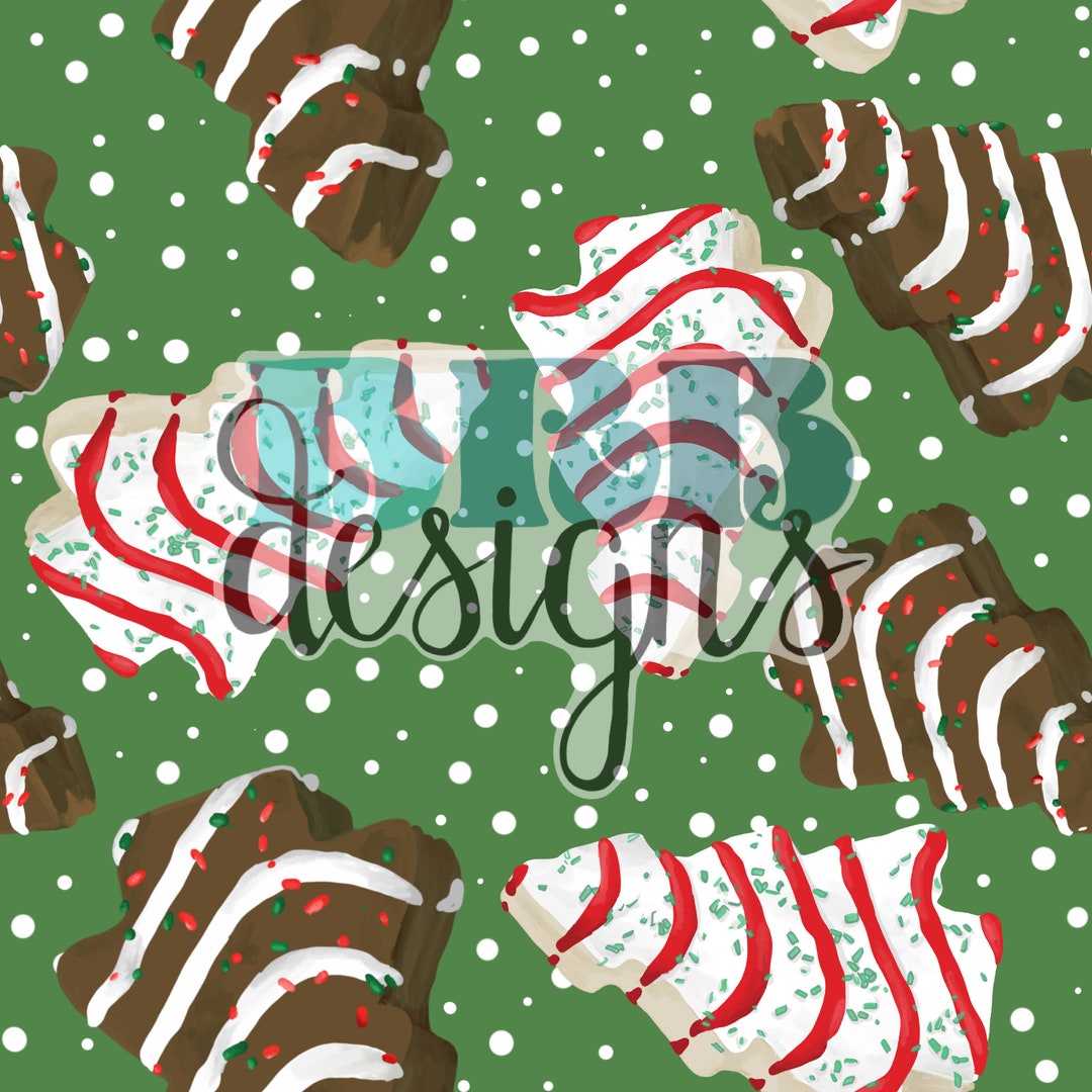Christmas Tree Cakes Seamless - Etsy