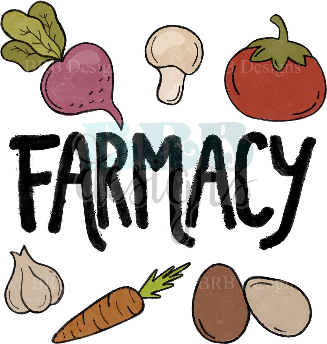 Farmacy Hand Drawn Digital PNG File - Etsy