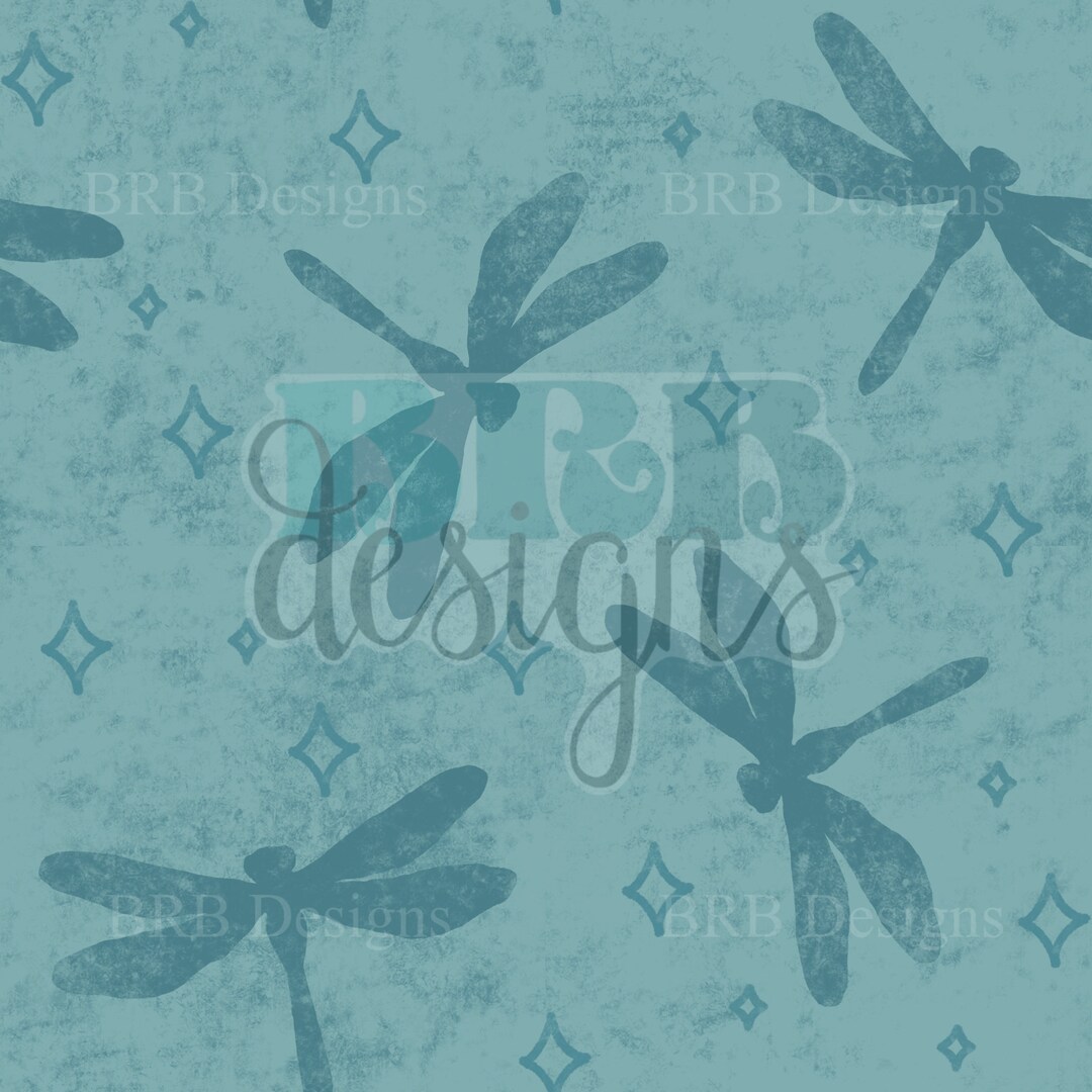 Blaue Libelle handgezeichnete digitale PNG nahtlose Datei - Etsy.de