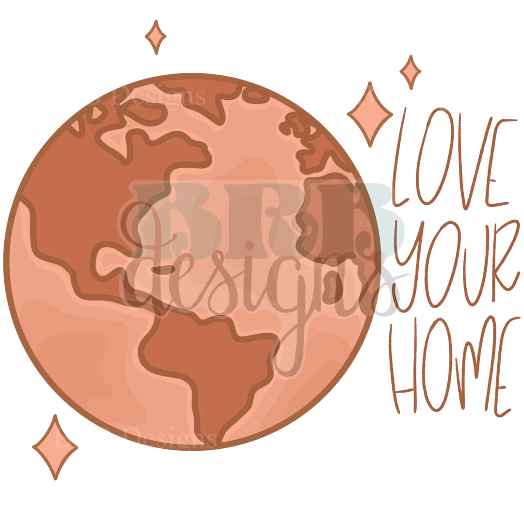 Love Your Home Hand Drawn Digital PNG File - Etsy