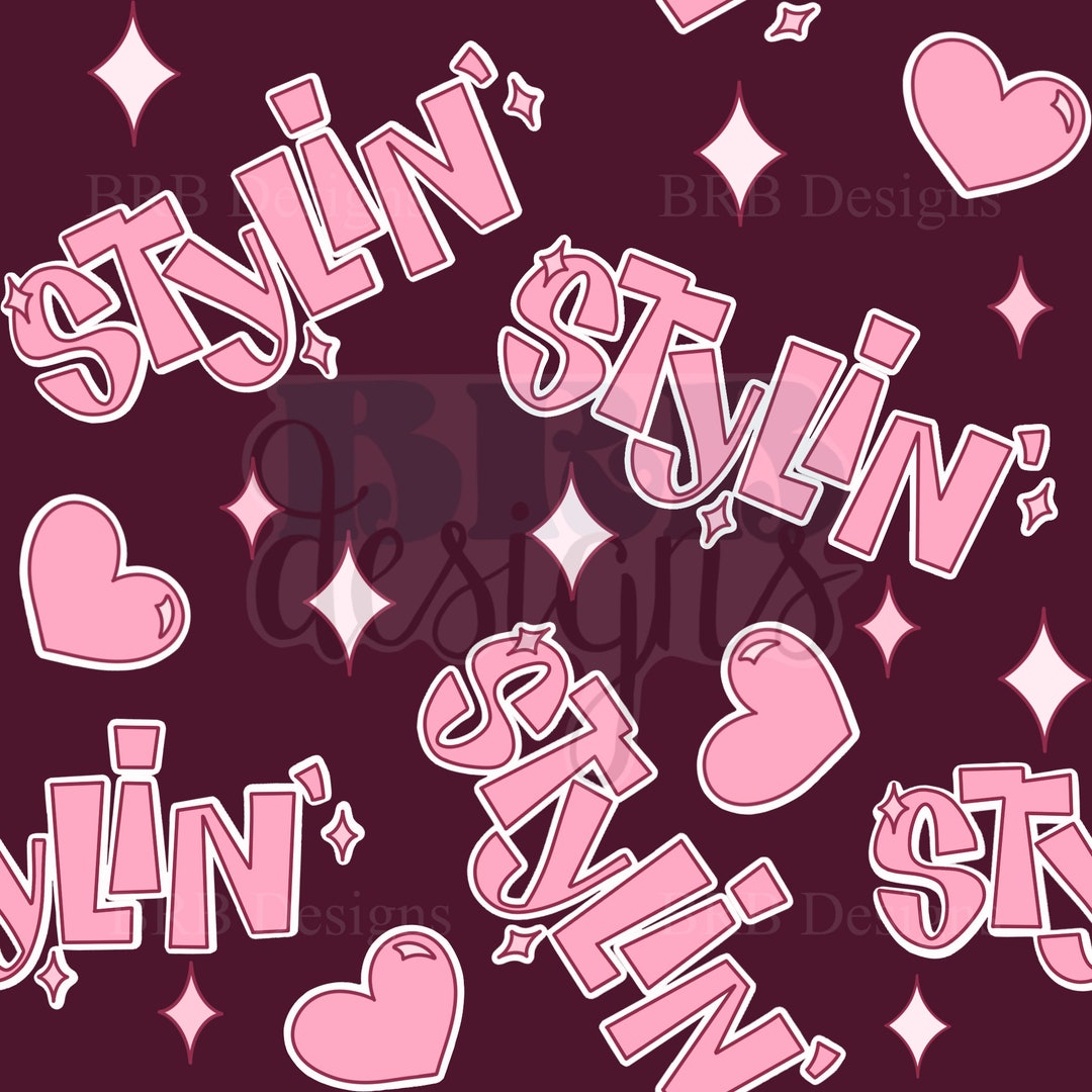 Stylin Hand Drawn Digital PNG Seamless File - Etsy