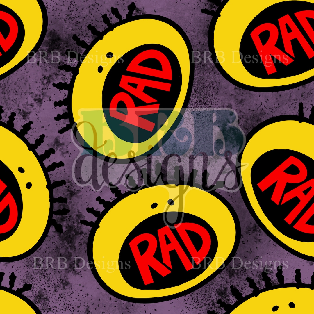 Rad Purple 90s Hand Drawn Seamless PNG Digital File - Etsy