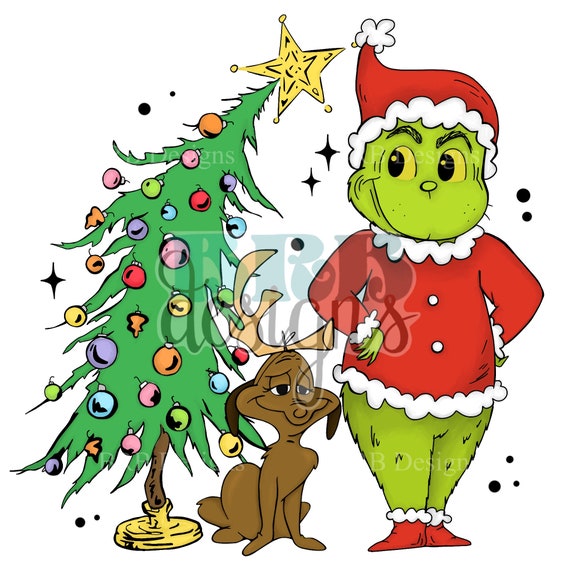 Mean One and Max Hand Drawn PNG Digital File - Etsy