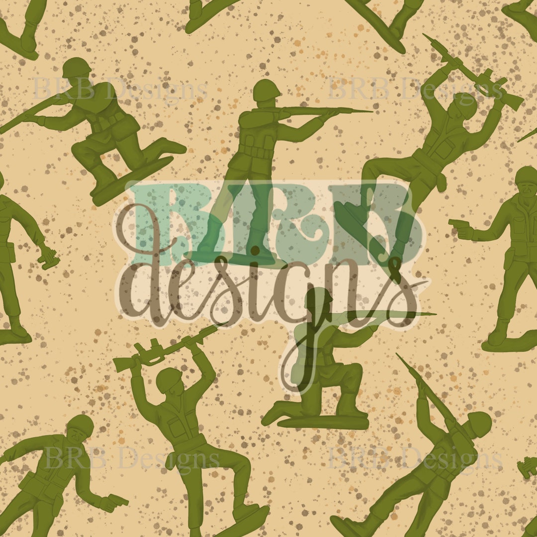 Army Men Hand Drawn Seamless PNG File Pattern - Etsy