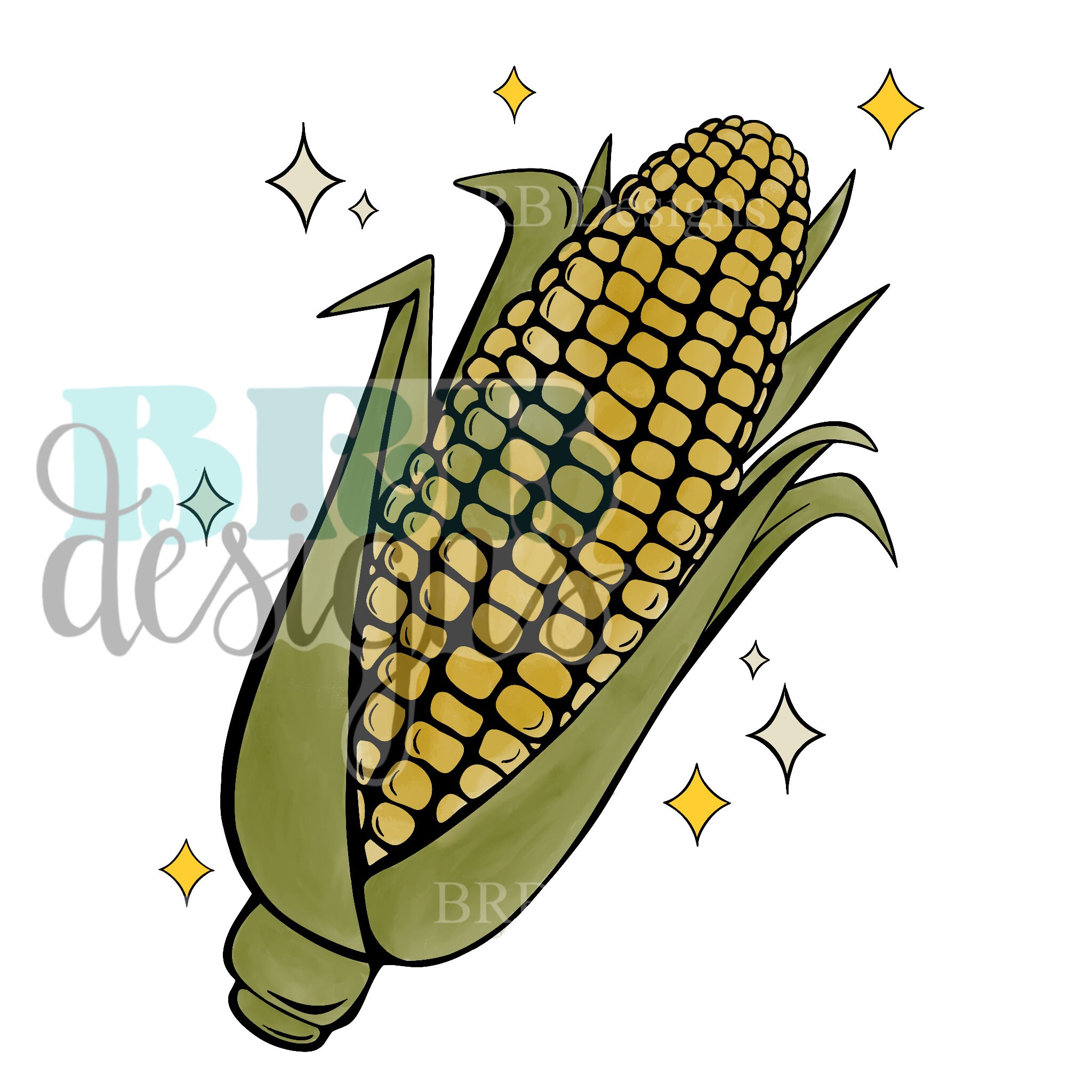 Its Corn Hand Drawn PNG Digital File - Etsy