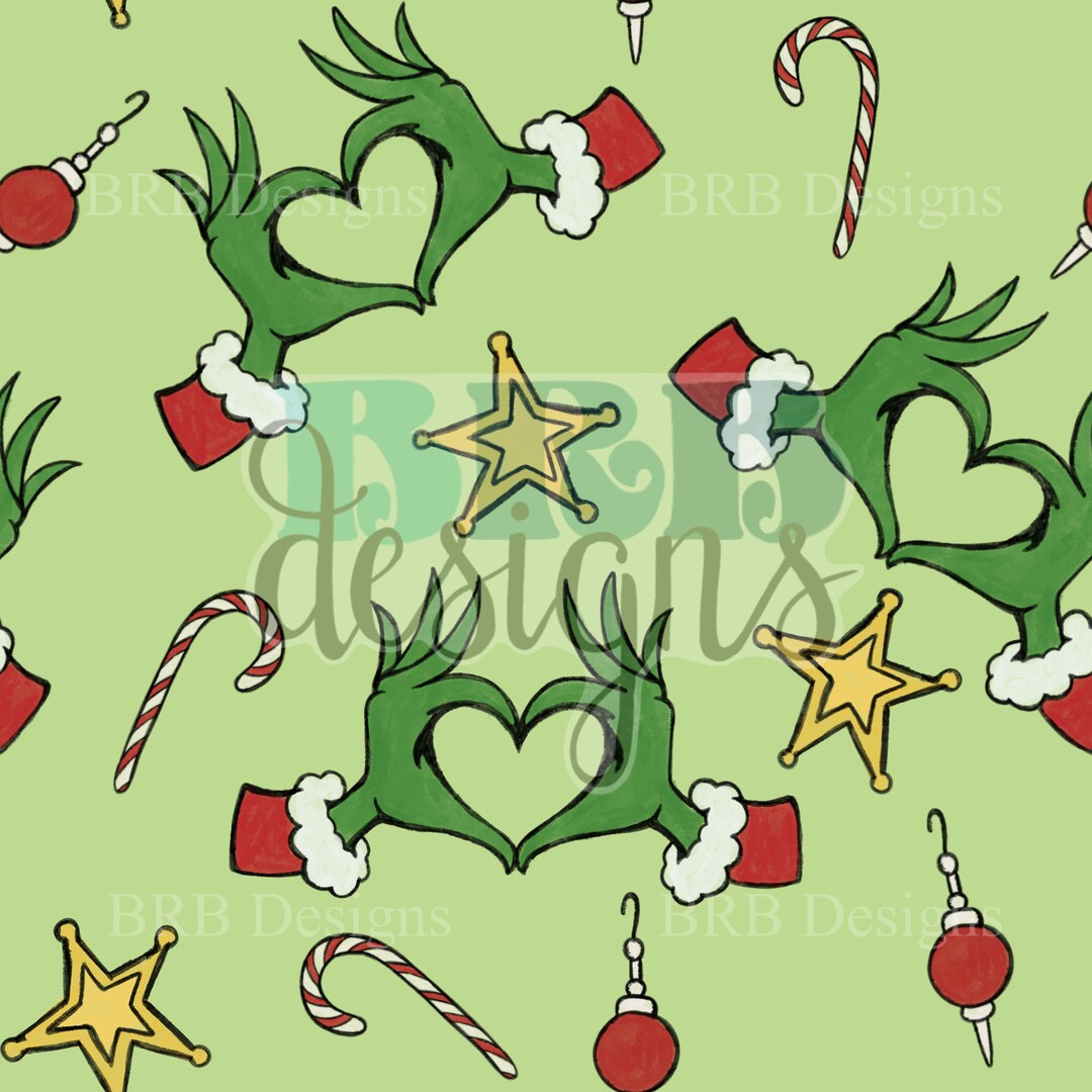 Mean One Heart Hand Drawn Digital PNG Seamless File - Etsy
