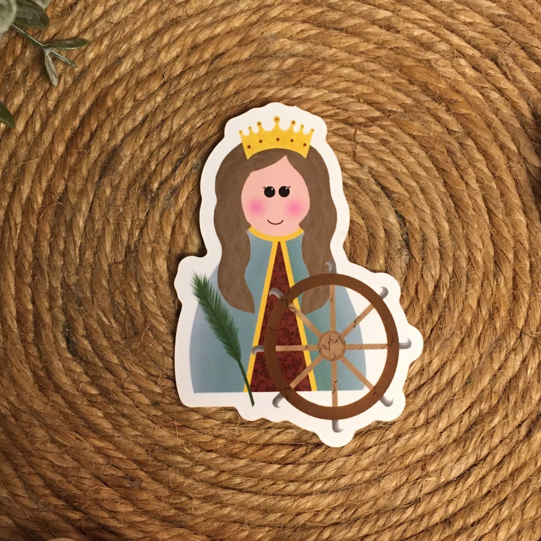 St. Catherine of Alexandria Vinyl Sticker - Etsy