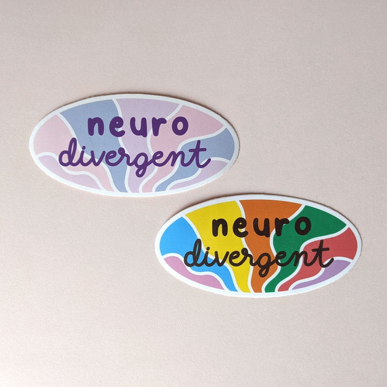 Neurodivergent Sticker Rainbow Stickers 10cm Gloss Vinyl - Etsy