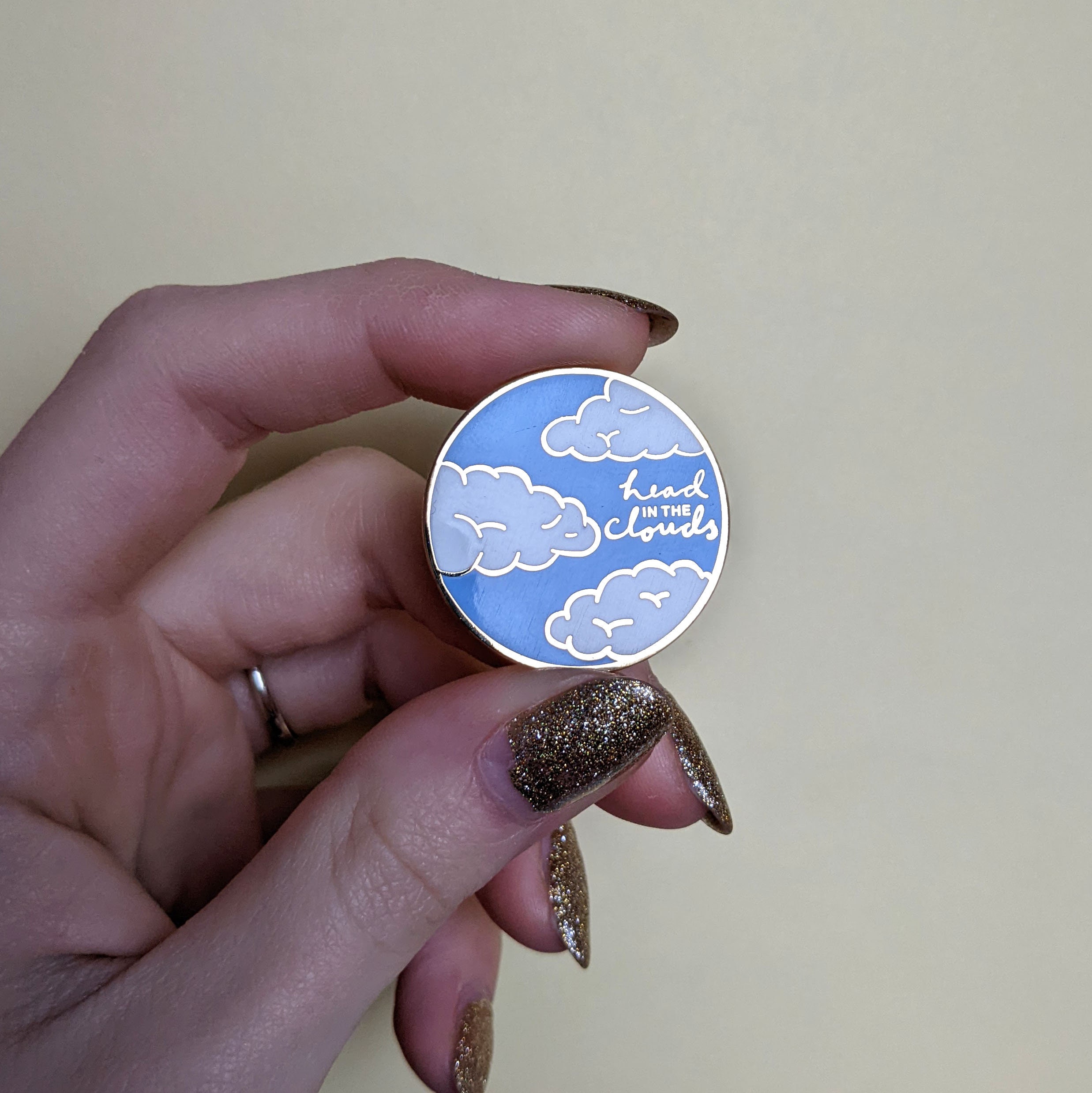 Head in the Clouds Hard Enamel Pin Cloud Pin Birthday Gift - Etsy