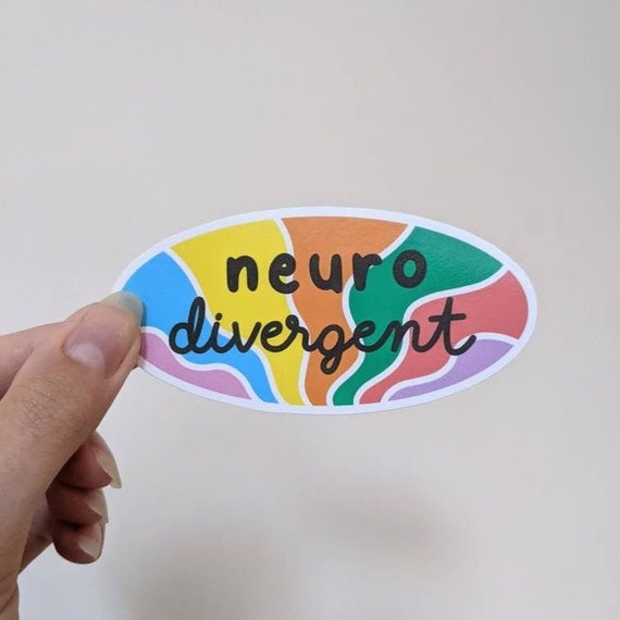 Neurodivergent Sticker Rainbow Stickers 10cm Gloss Vinyl - Etsy
