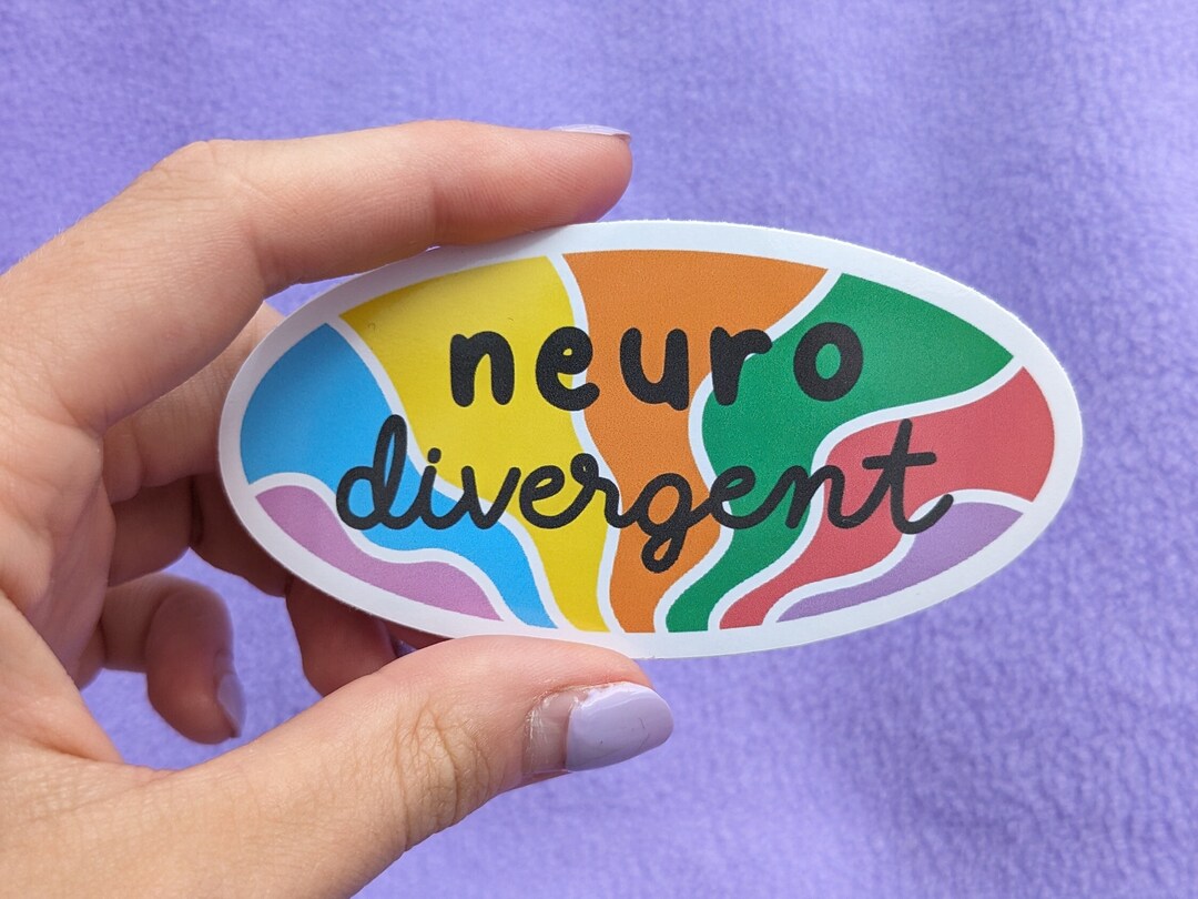 Neurodivergent Sticker Rainbow Stickers 10cm Gloss Vinyl - Etsy