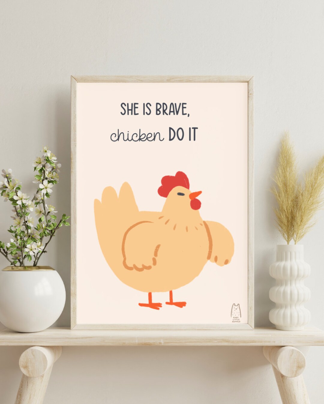 Funny Chicken Poster | Feminist Art | Inspirational and Motivational ...