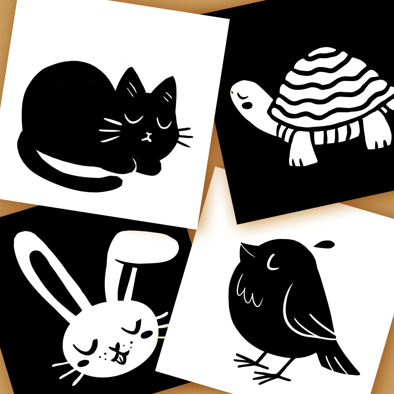 10 Black and White Infant Cards | Pet Edition | Sensory Play, High ...