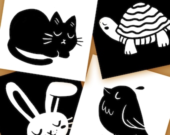 10 Black and White Infant Cards | Farm Animals Edition | Sensory Play ...