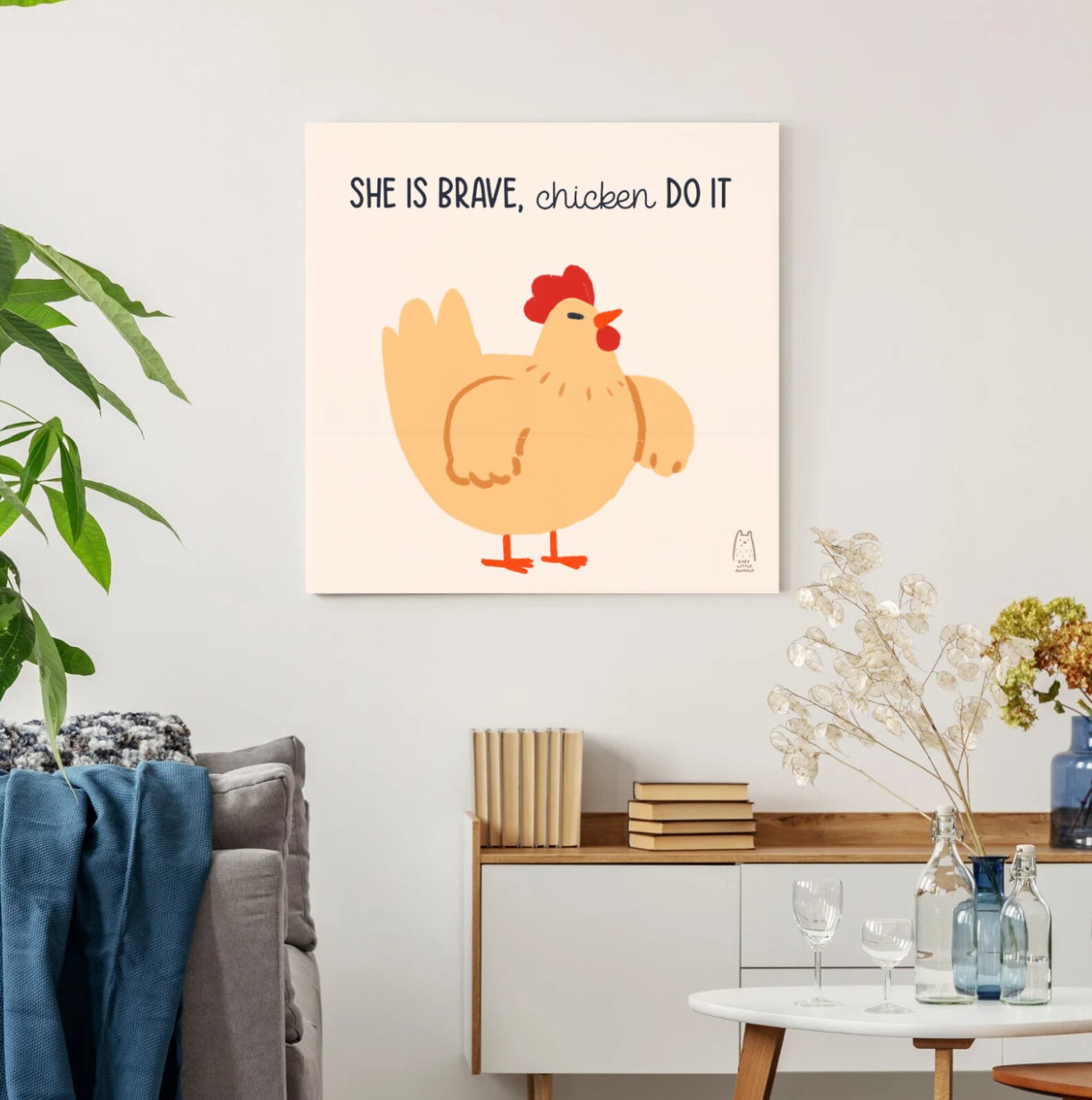 Funny Chicken Poster | Feminist Art | Inspirational and Motivational ...