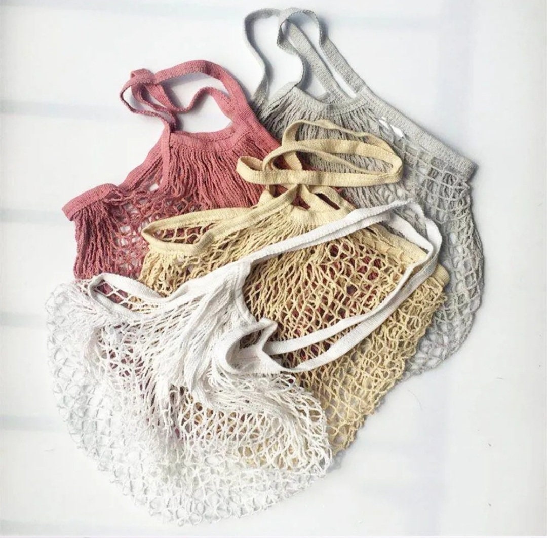 Cotton Mesh Net String Shopping Bag - Etsy