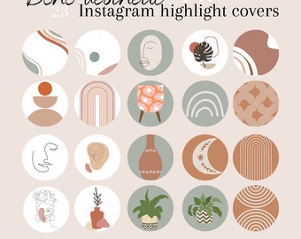 Boho Instagram Highlight, Instagram Highlight Set, Instagram Highlight ...