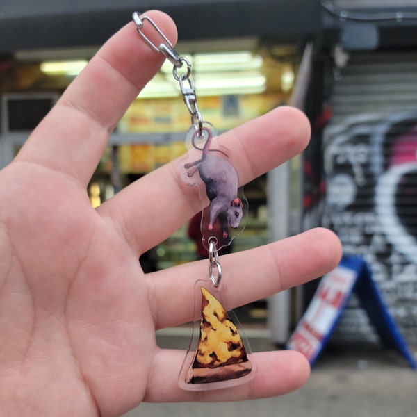 Pizza Keychain - Etsy