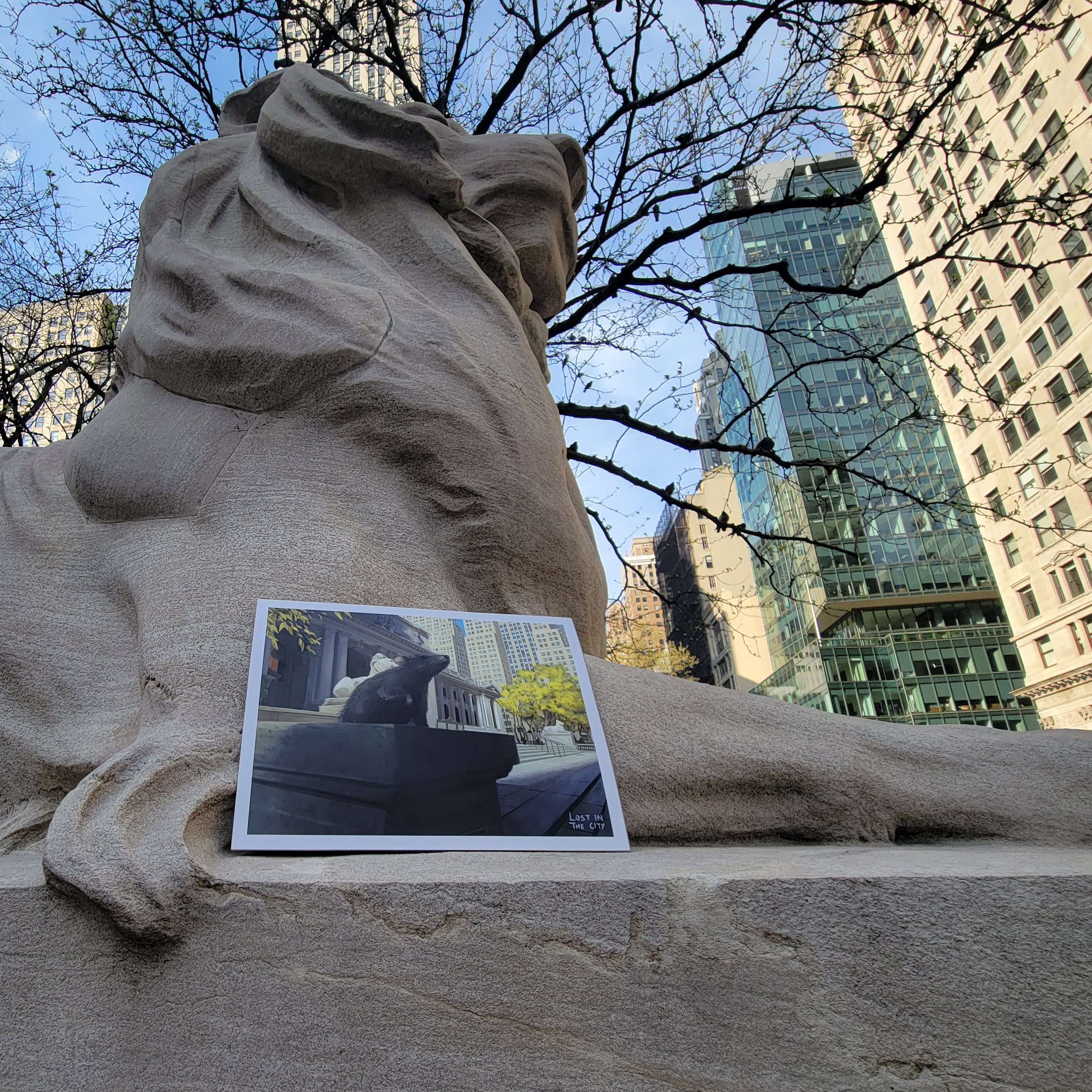 Patience Fortitude and the New York Public Library Rat Poster - Etsy