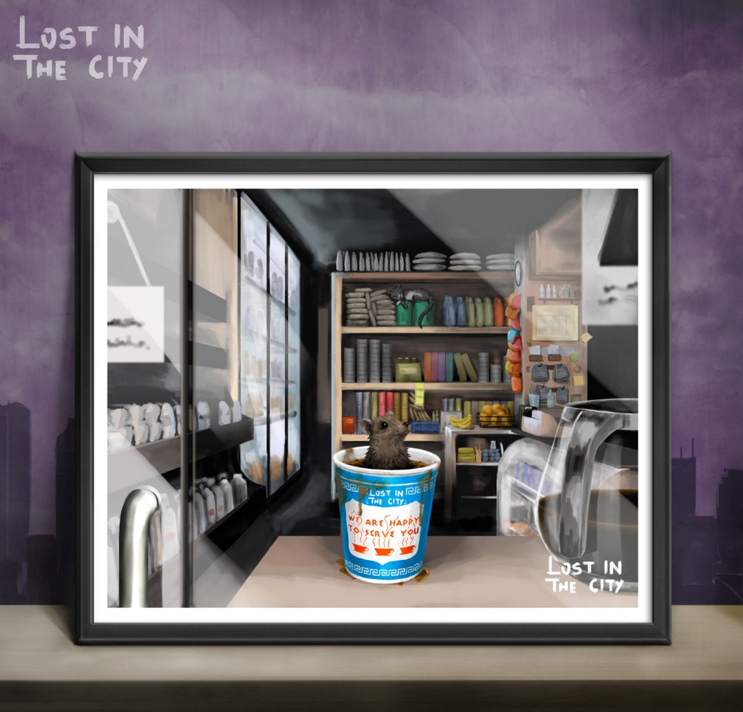 Bodega Coffee Rat Poster | Lost in the City - Etsy