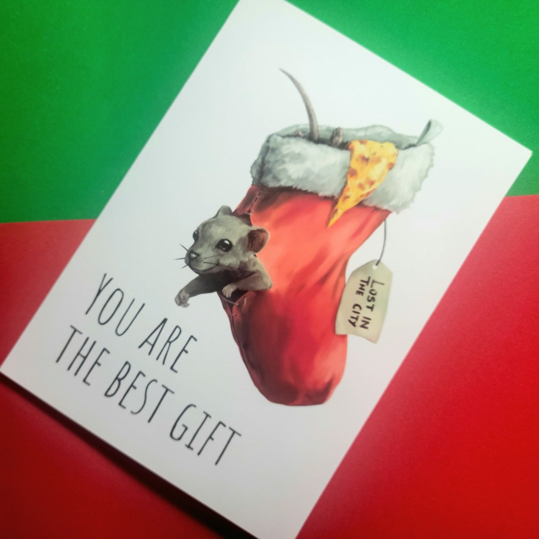 Holiday Rat Greeting Card - Etsy