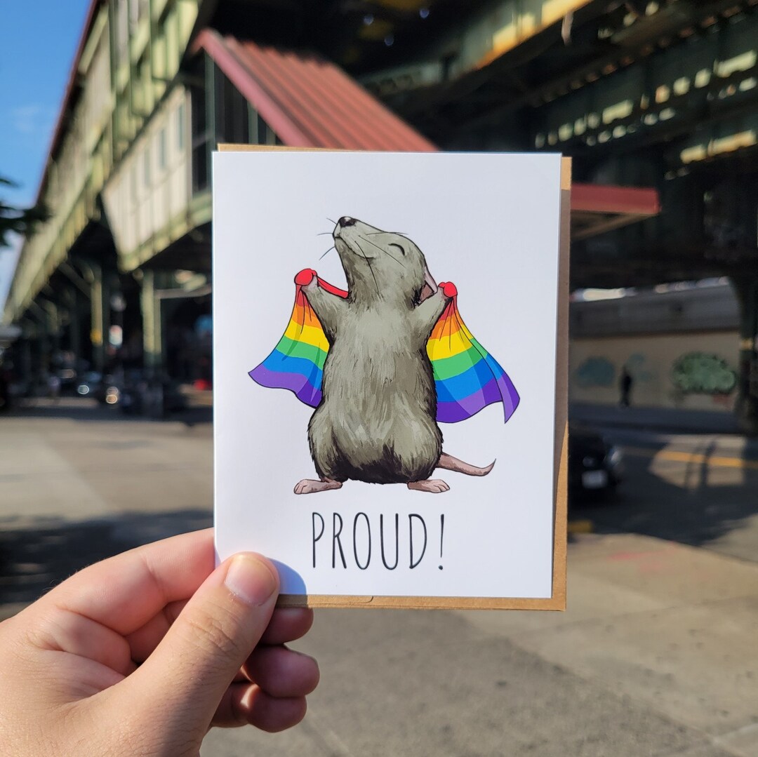 Pride Rat Greeting Card - Etsy