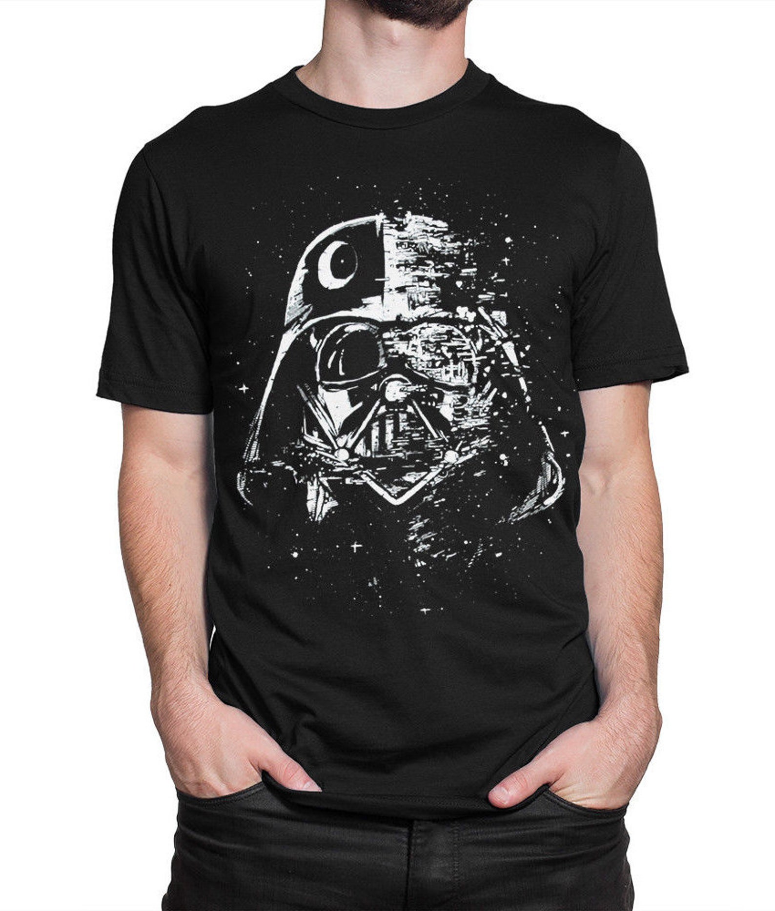 Darth Vader Death Star T-Shirt Star Wars Tee Men's | Etsy