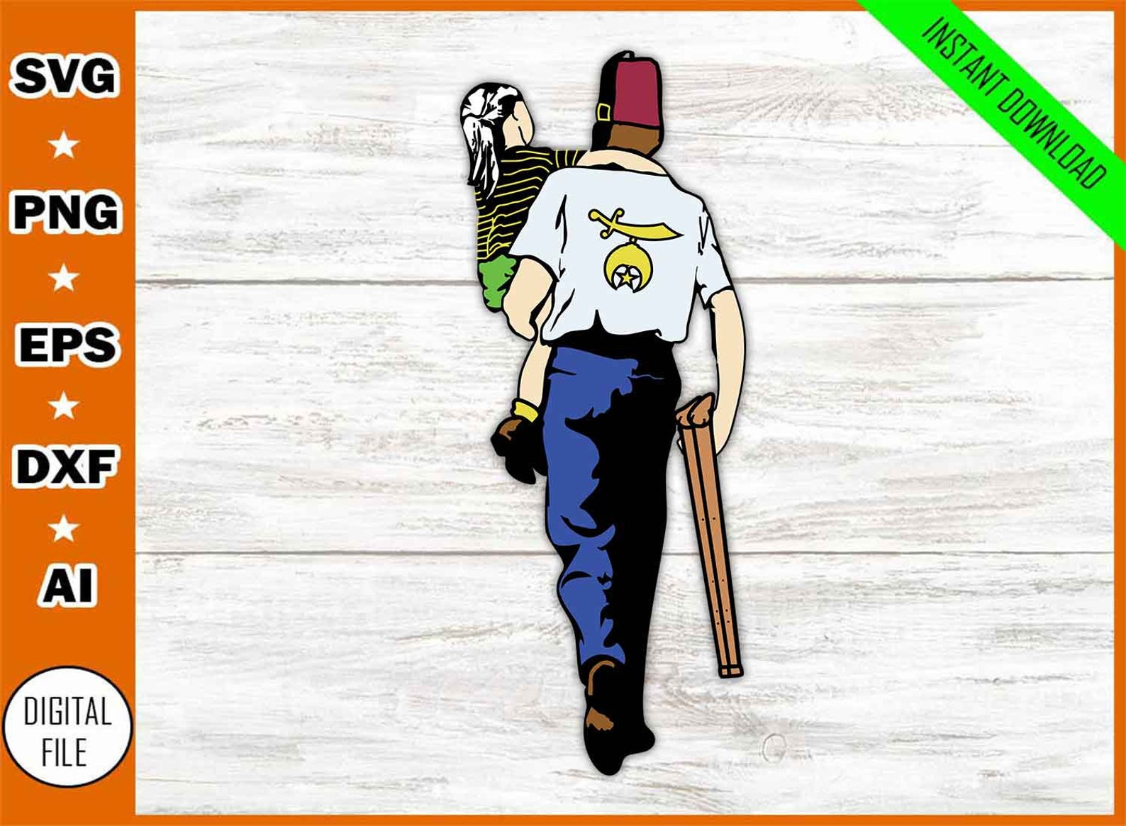 Shriner With Child Shriners Masonic Emblems Design SVG - Etsy