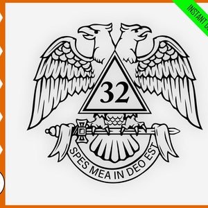 32nd Degree Scottish Rite Wings Down Masonic Design Symbol - Etsy