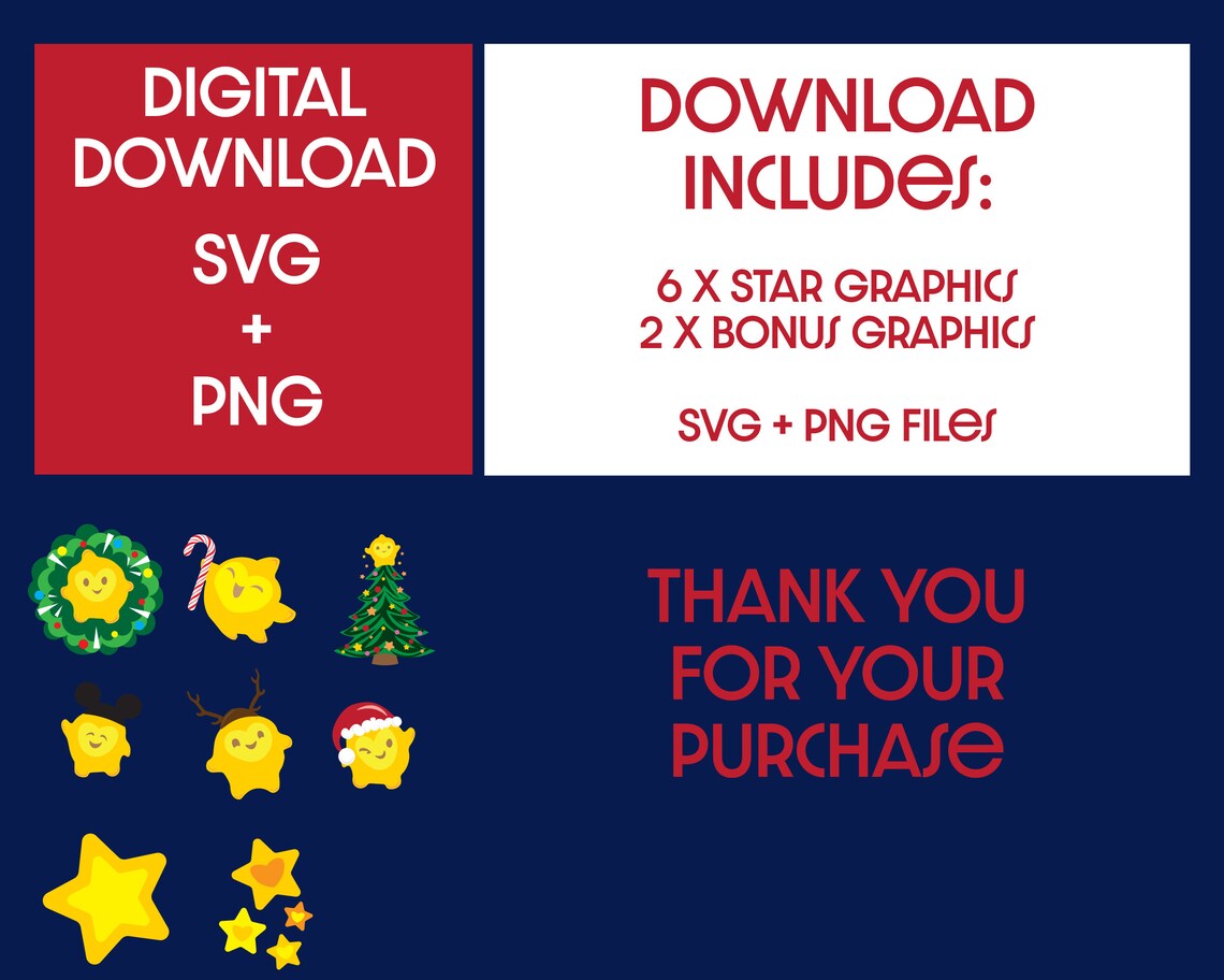 Christmas Star Character - SVG Files - Wish Upon a Star - Etsy