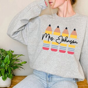 Personalized Teacher Sweater, Custom Teacher Sweatshirt, Teacher Gift ...
