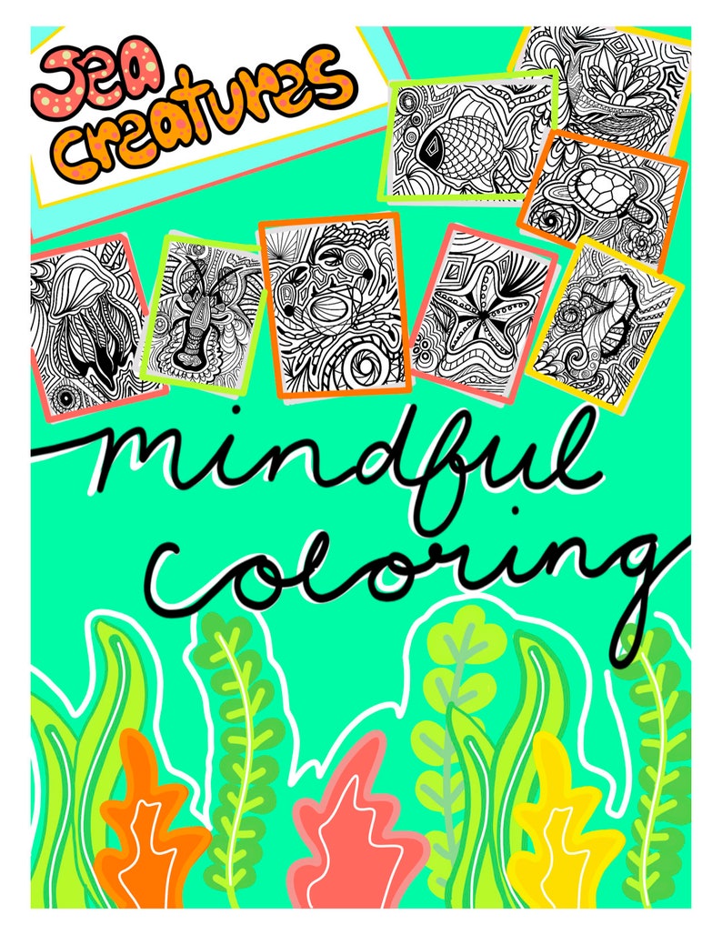 Mindful Coloring: SEA CREATURES! (bundle) - Etsy