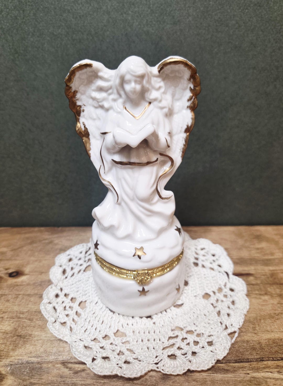Beautiful Angel Trinket Box | Vintage Collectibles | Keepsake Boxes - Etsy