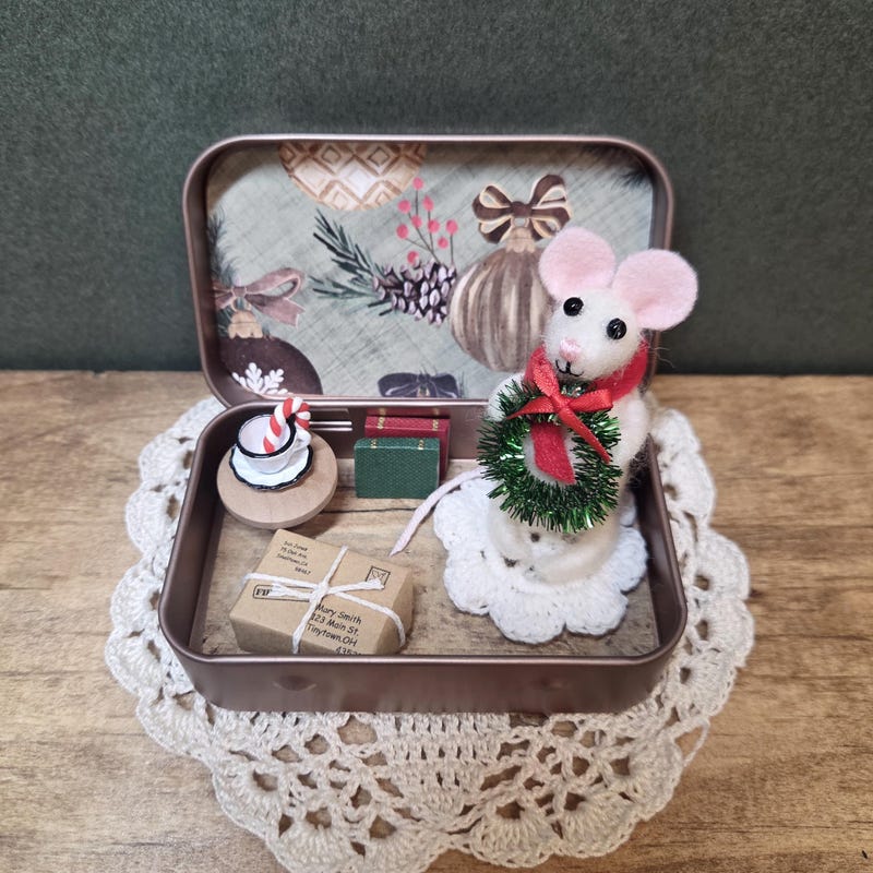 Felted Mouse House Art - Etsy
