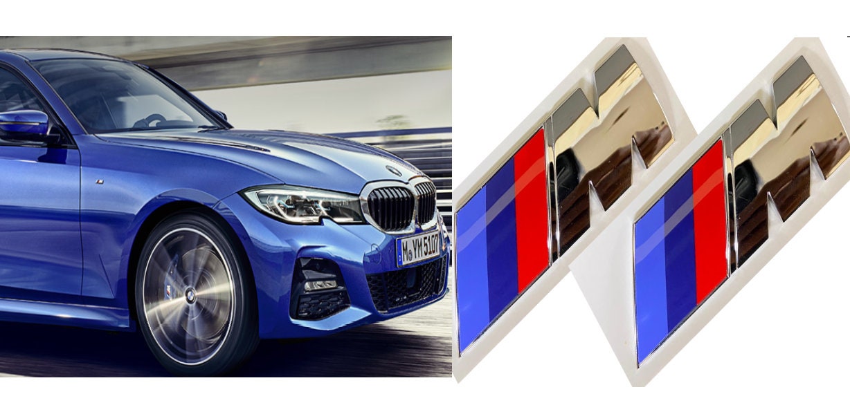 Car Parts & Accessories BMW M Sport x2 Emblem GLOSS Black Sticker Side ...