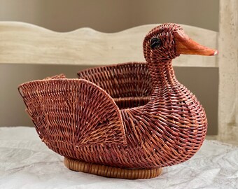 Wicker Duck Basket - Etsy
