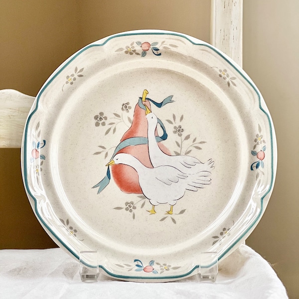Blue Ribbon Geese Plates - Etsy