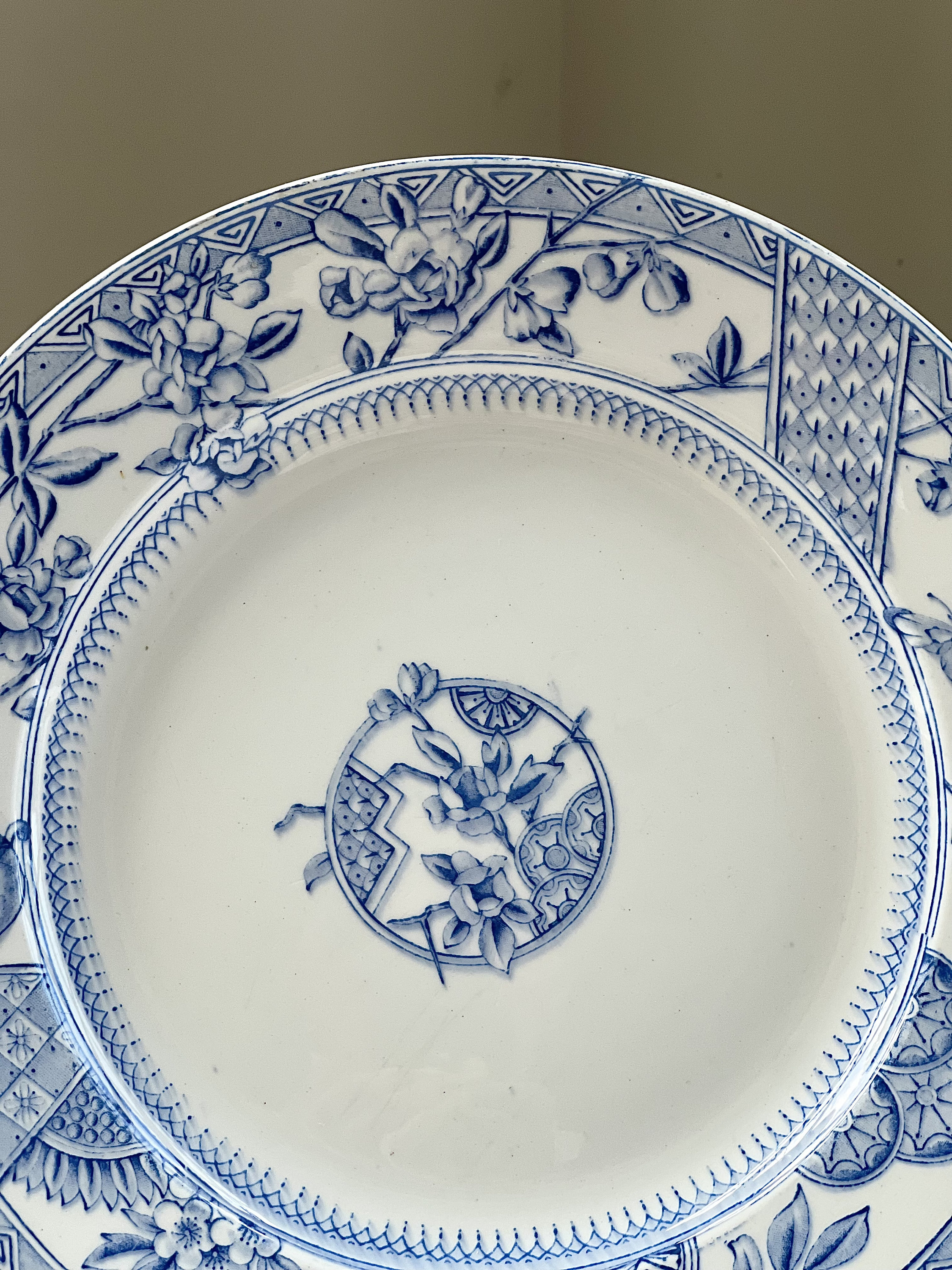 Antique Blue Transferware Plate, Keeling & Co Victoria Pattern - Etsy