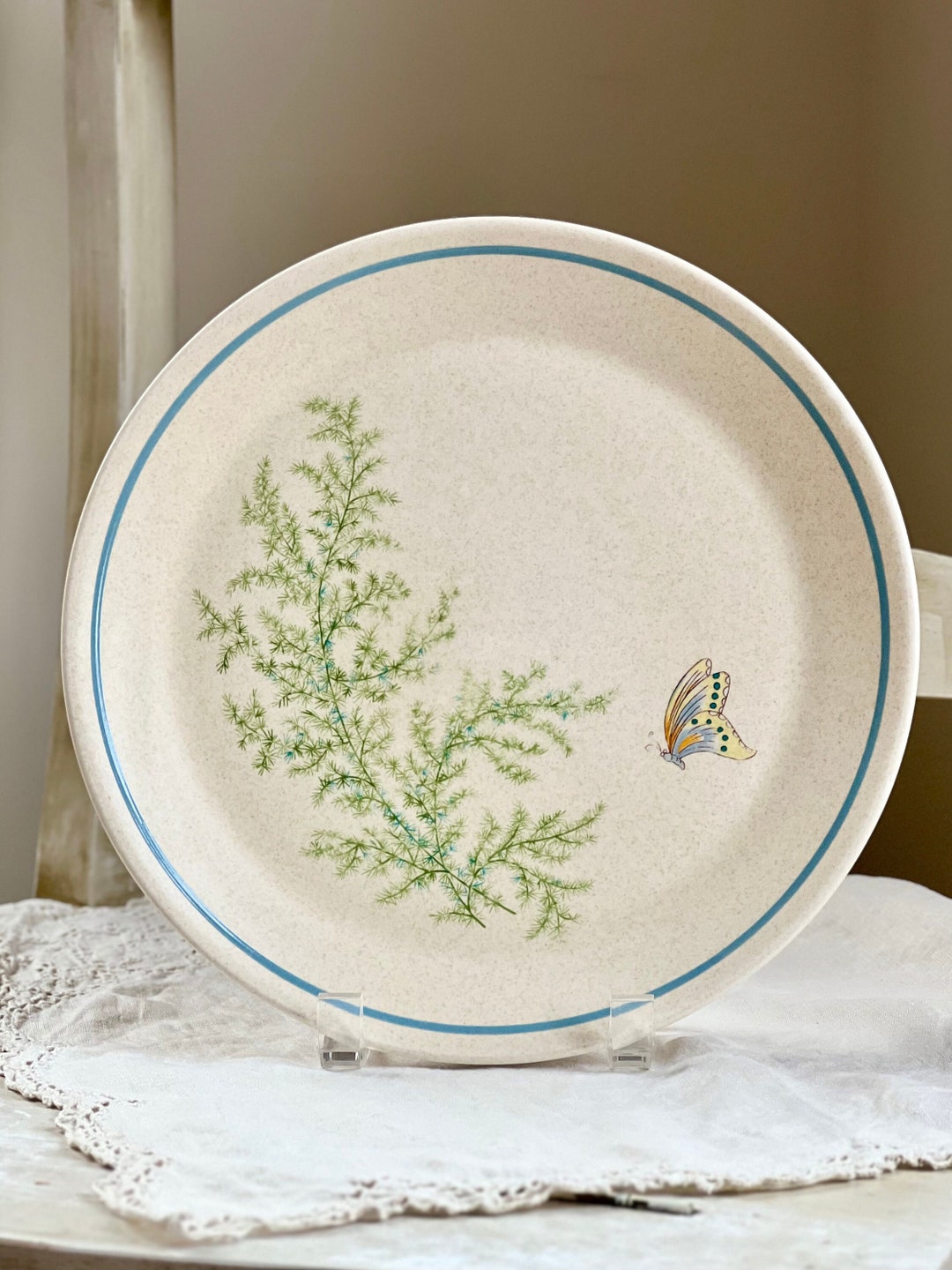 Set of 4, Vintage Lenox Fancy Free Temper Ware Dinner Plates, Vintage ...