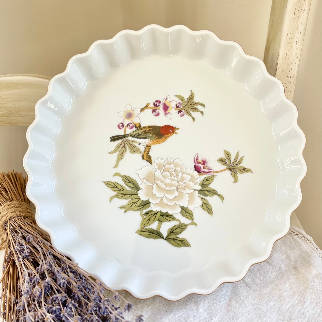 Vintage Shafford Porcelain Tart Dish: Chinese Garden Chinoiserie - Etsy