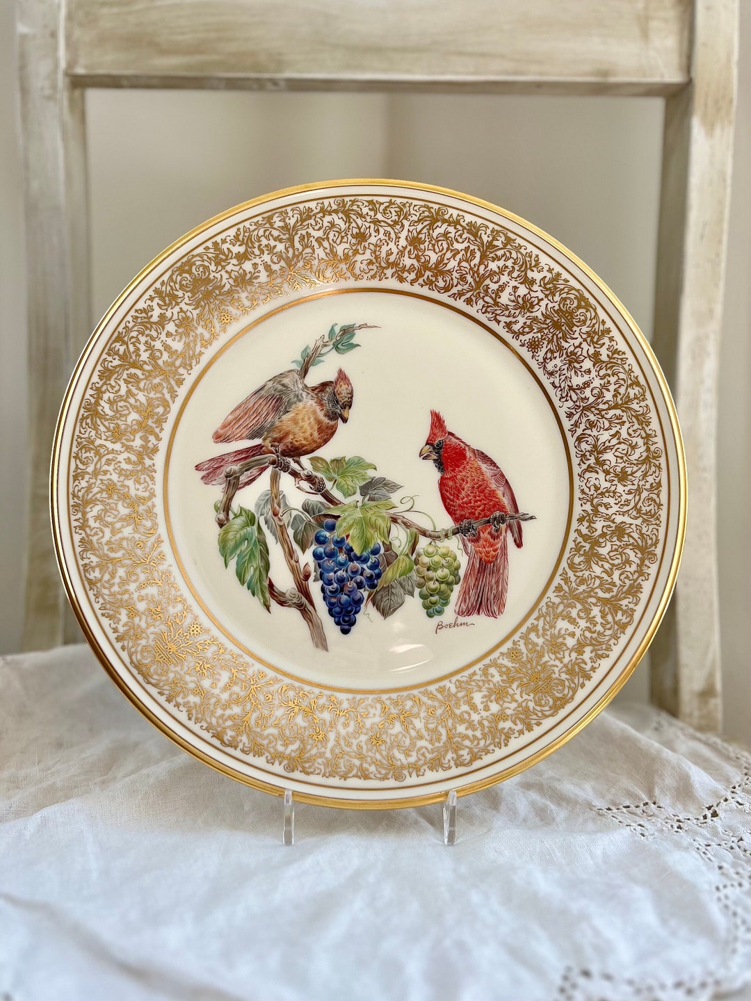 Vintage Lenox Boehm Bird Plate, Cardinal 1976, Collectable Lenox ...