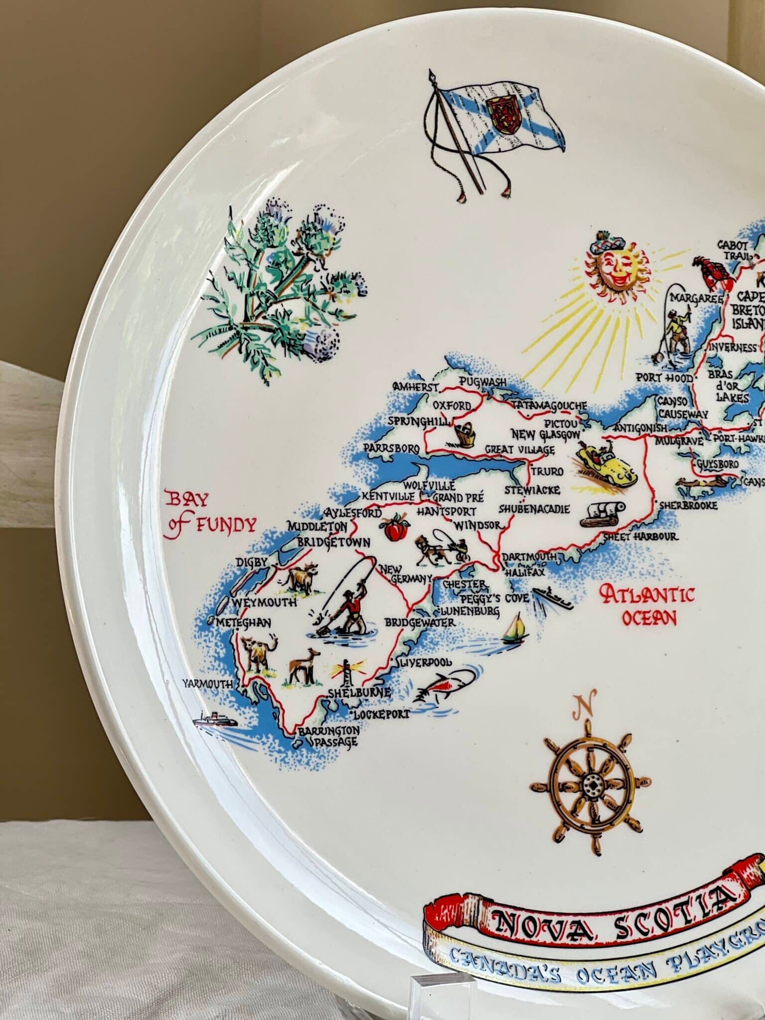 Vintage Nova Scotia Canada Souvenir Plate - Etsy