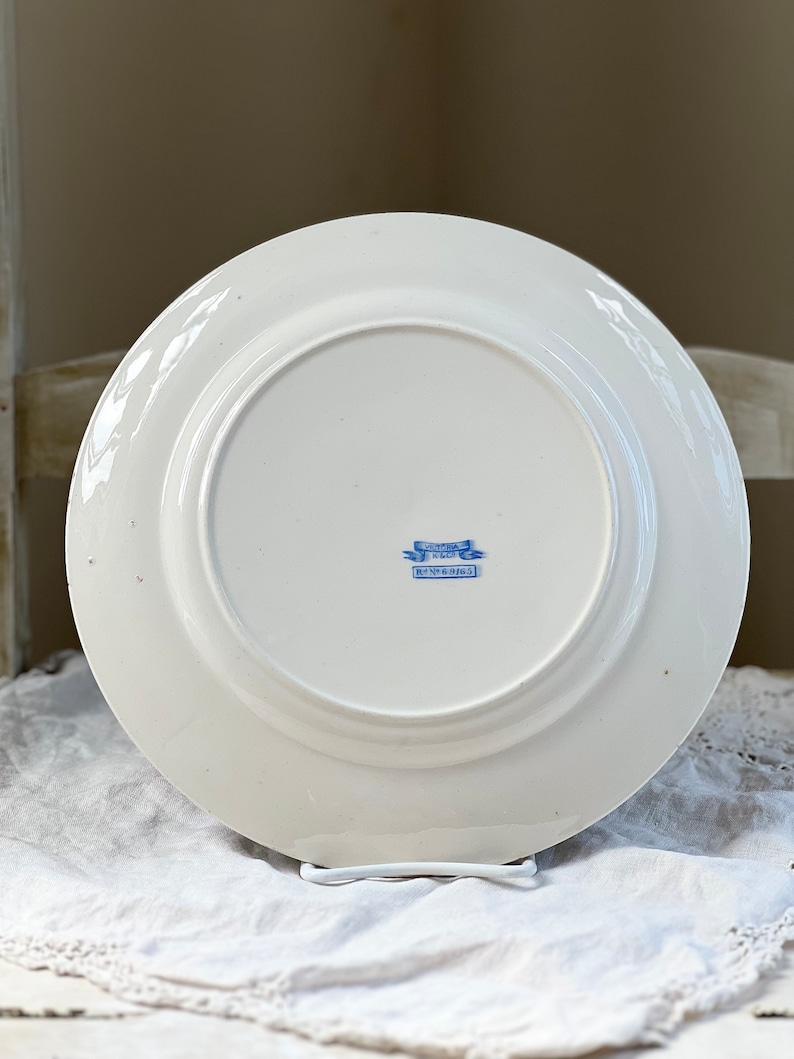 Antique Blue Transferware Plate, Keeling & Co Victoria Pattern - Etsy