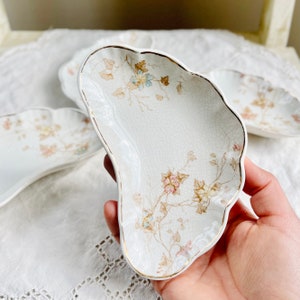 Set of 4, Antique Johnson Bros Bone Dishes / Trinket Dishes, Floral ...