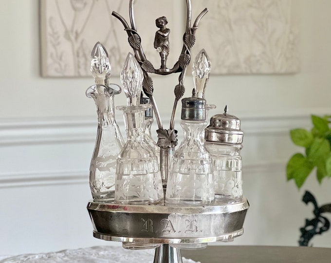 Antique Victorian Cruet Set by Simpson Hall Miller & Co - Etsy