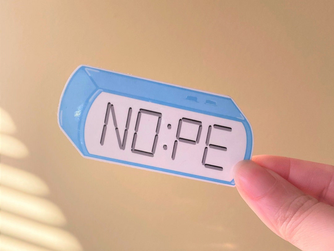 NOPE Sticker NOPE Alarm Clock Sticker - Etsy Australia