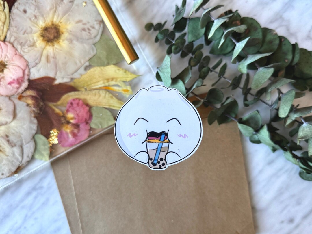Bubble Tea Bao Sticker - Asian Food Steamed Bun Sticker - Etsy